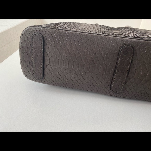 Zagliani | Bags | Zagliani Grey Python Tomadachi Weekender Bag | Poshmark